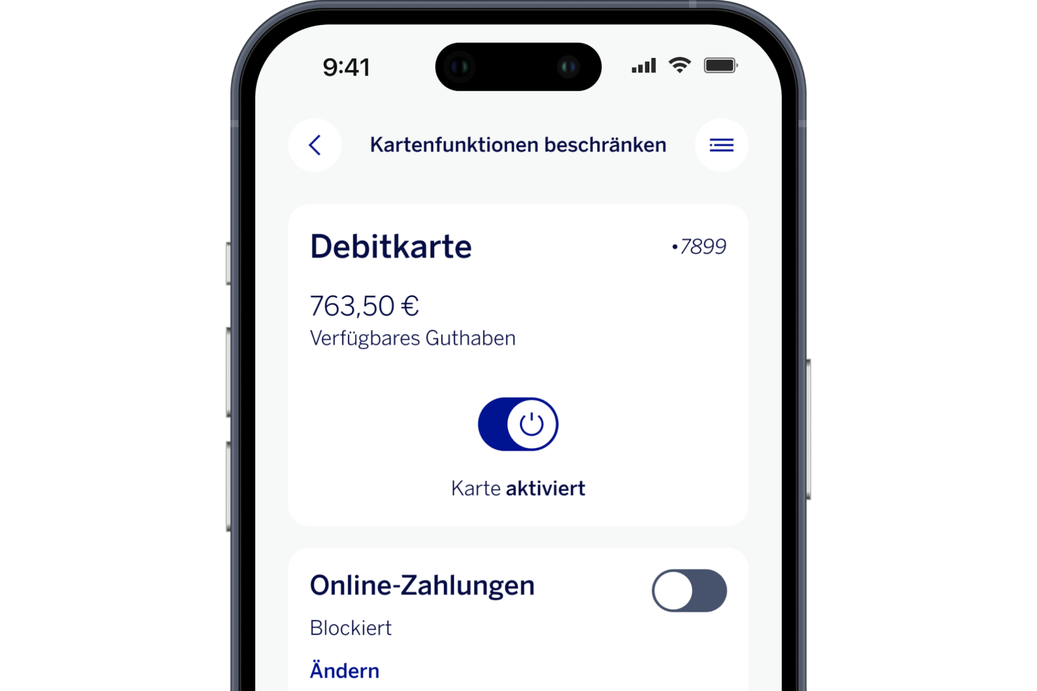 Easily block your card, directly via the App| BBVA